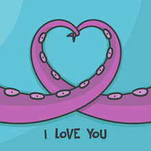Octopus Valentine's Card Free Stock Photo - Public Domain Pictures