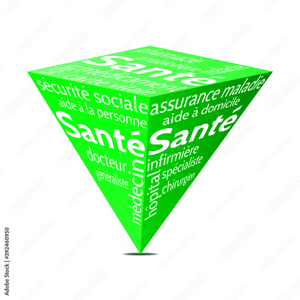 Pyramide 3D Santé v2 Stock Vector | Adobe Stock