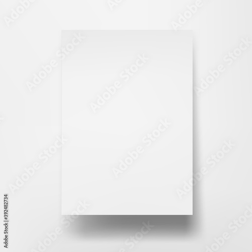 Vertical Rectangle A4 Paper Format Mock Up Sheet Of Paper Portrait Orientation 3d Realistic