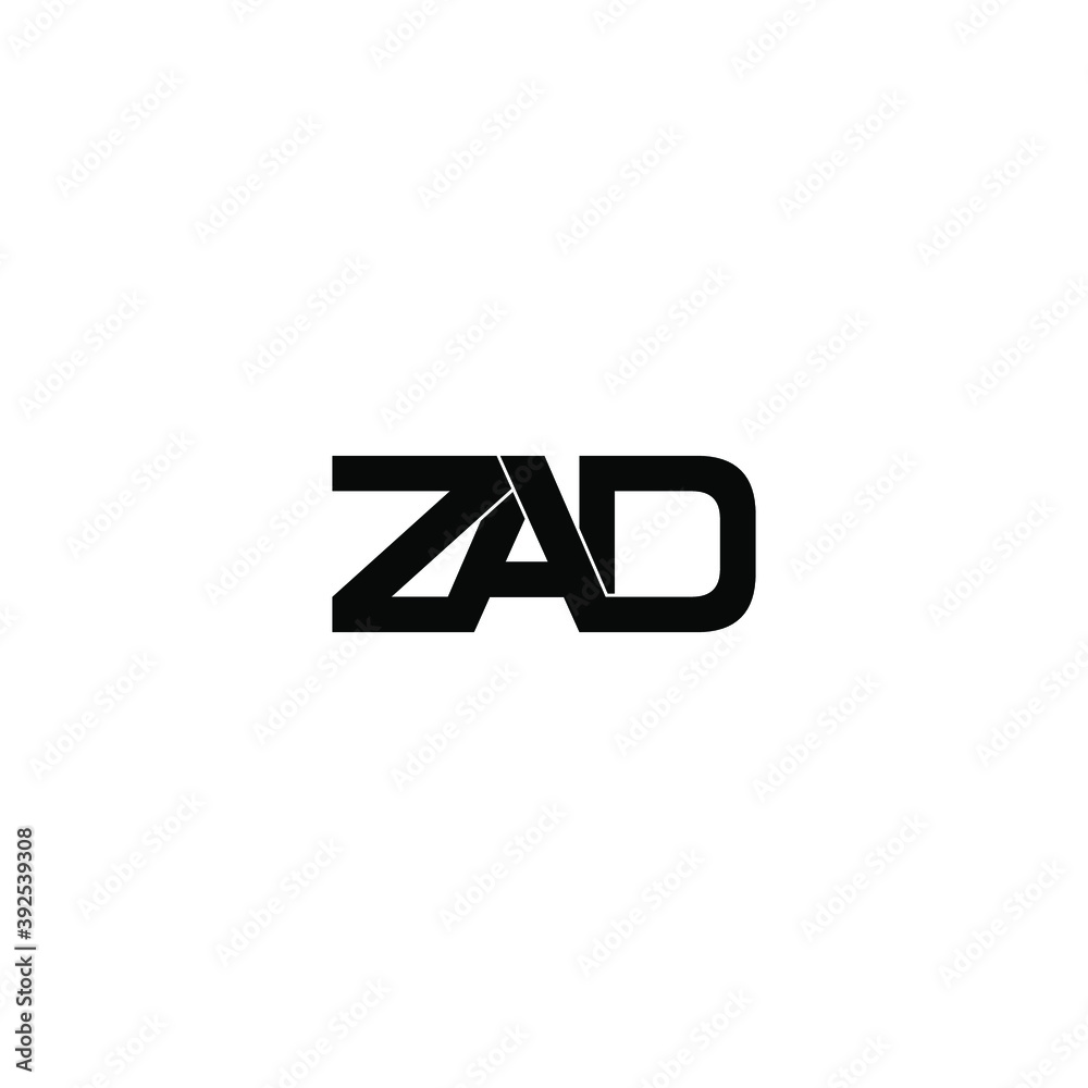 zad letter original monogram logo design Stock Vector | Adobe Stock