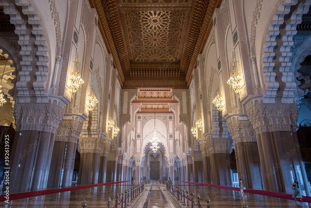 Casablanca, Morocco - November 18, 2018: Inside Hassan II Mosque ...