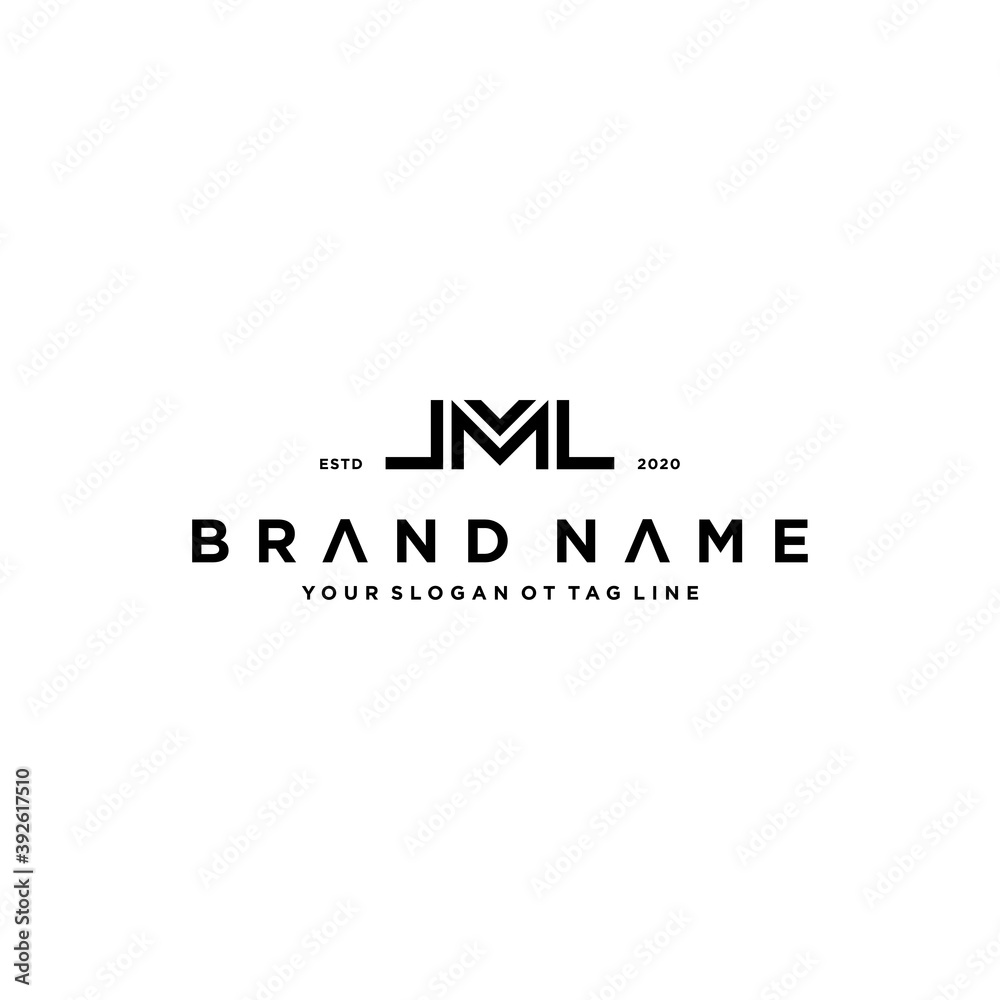 letter JML logo design concept vector Stock Vector | Adobe Stock