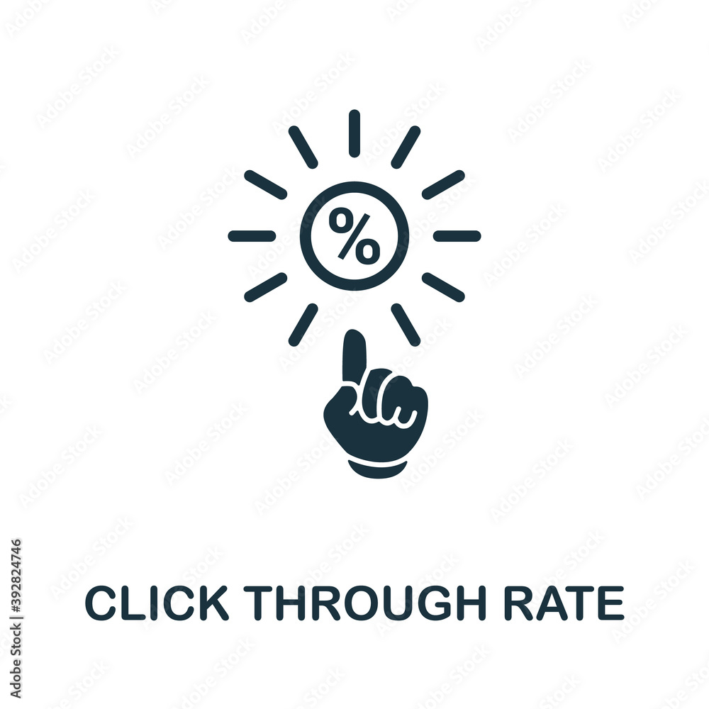 Click Through Rate icon. Simple element from website development ...