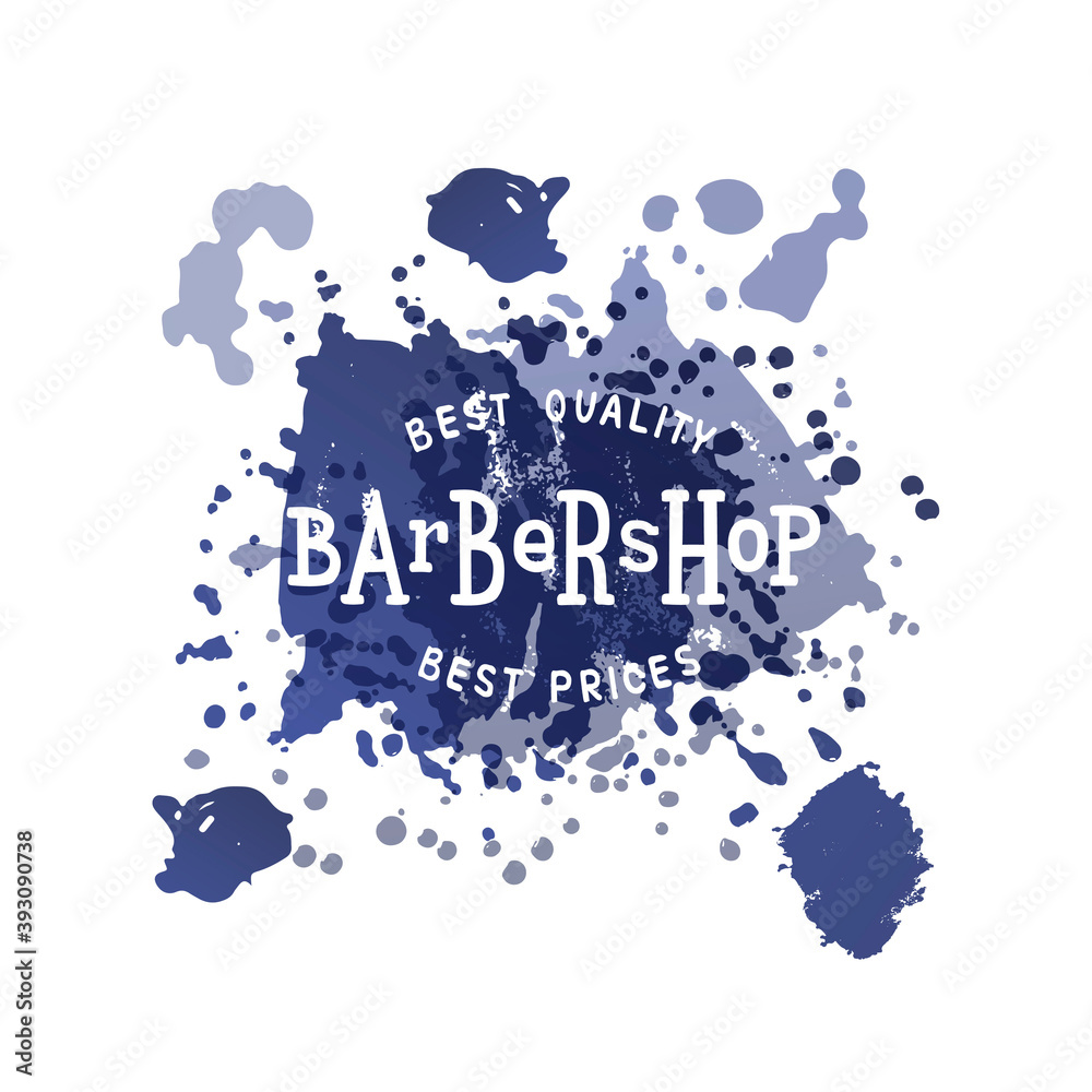 Vector illustration of barbershop lettering for banner, leaflet, poster ...