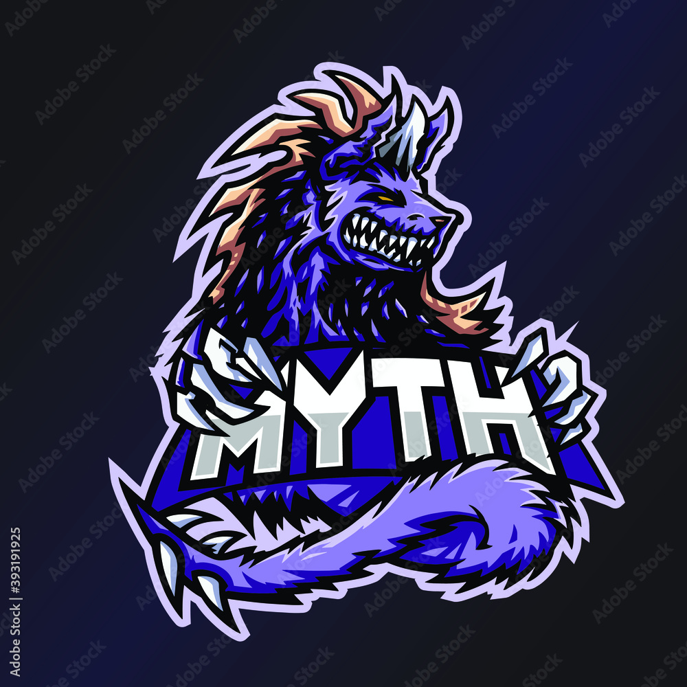 Vector de Stock Myth Esports Logo. Monster Logo. Esport Team Logo ...