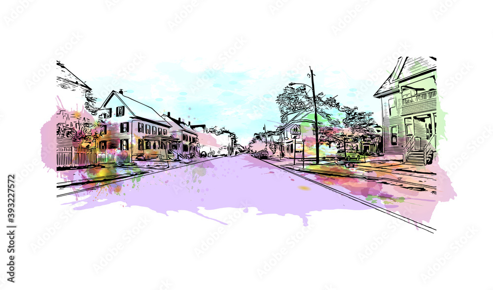 Building view with landmark of Concord is the capital city of New ...