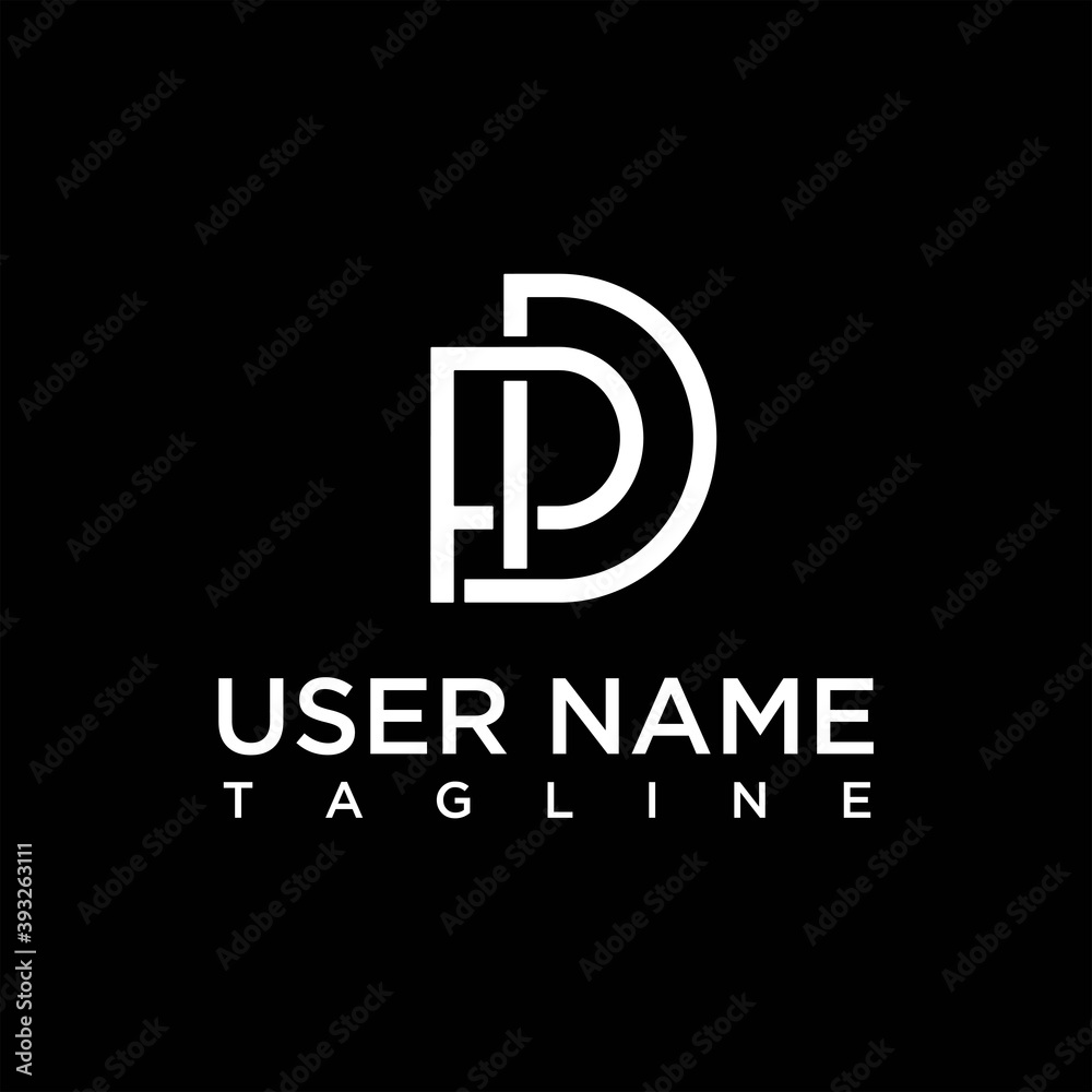 letter pd logo concept, unique combination, letter pd logo design icon ...