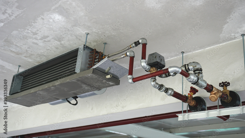 Connecting flexible hose and equipment with Fan coil unit for office ...