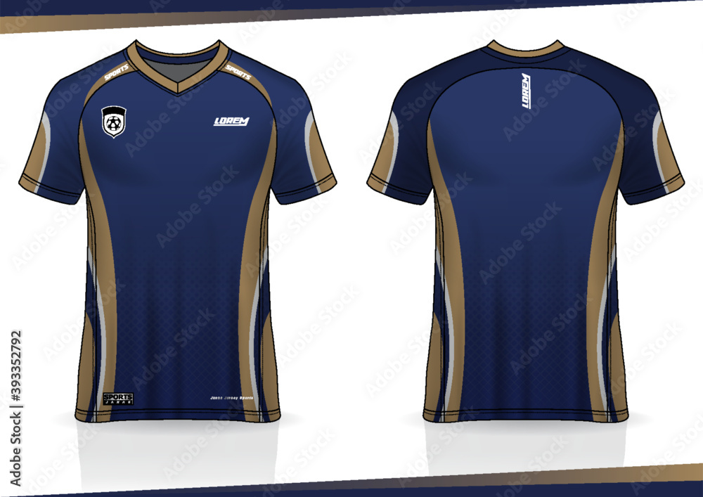 เวกเตอร์ Stock Jersey mockup. t-shirt sport design template for runner ...