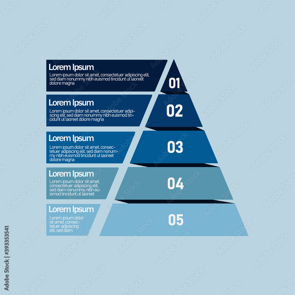 Pyramid Infographic, funnel pyramid business infographic with 4 charts ...