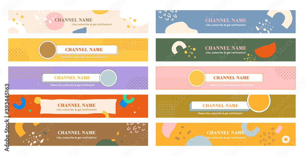 Girly Channel Art Template 1000+ Original YouTube Channel Banner