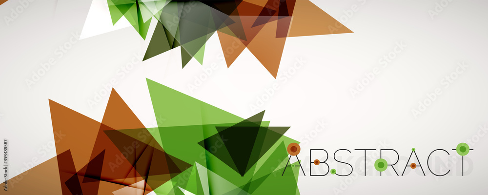 Geometric abstract background. Color triangle shapes. Vector ...