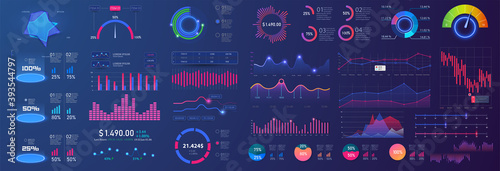 Different UI, UX, GUI mobile screens modern infographic. Template ...