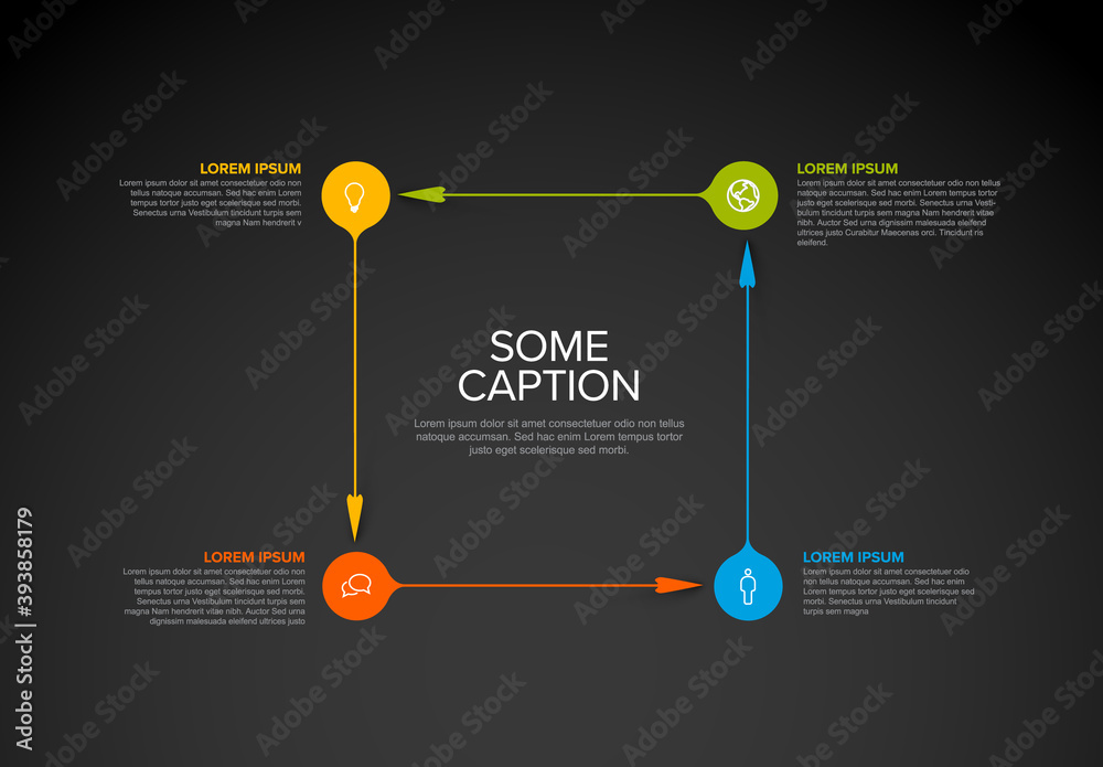 Vector cycle infographic schema diagram template Stock Vector | Adobe Stock