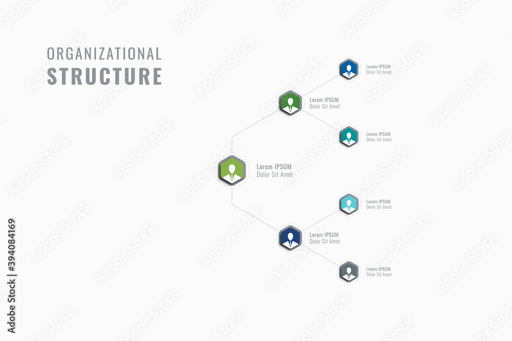 Стоковое векторное изображение «Horizontal business hierarchy of the ...