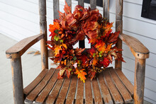Autumn Rocking Chair On Porch Free Stock Photo - Public Domain Pictures