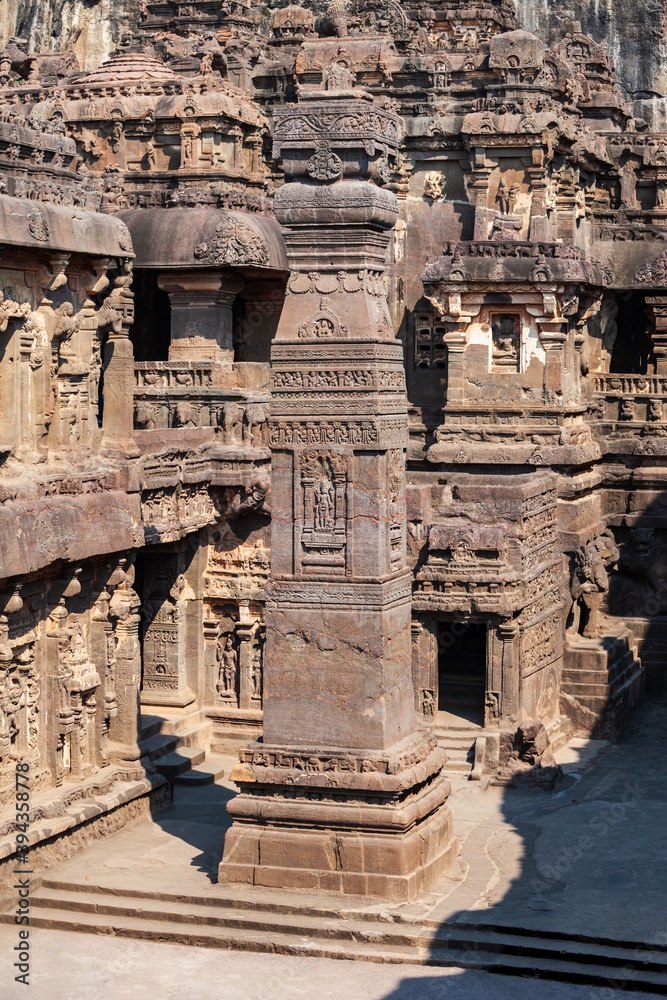 Kailasa, Kailash Temple Pillar, Ellora Caves Stock Photo | Adobe Stock