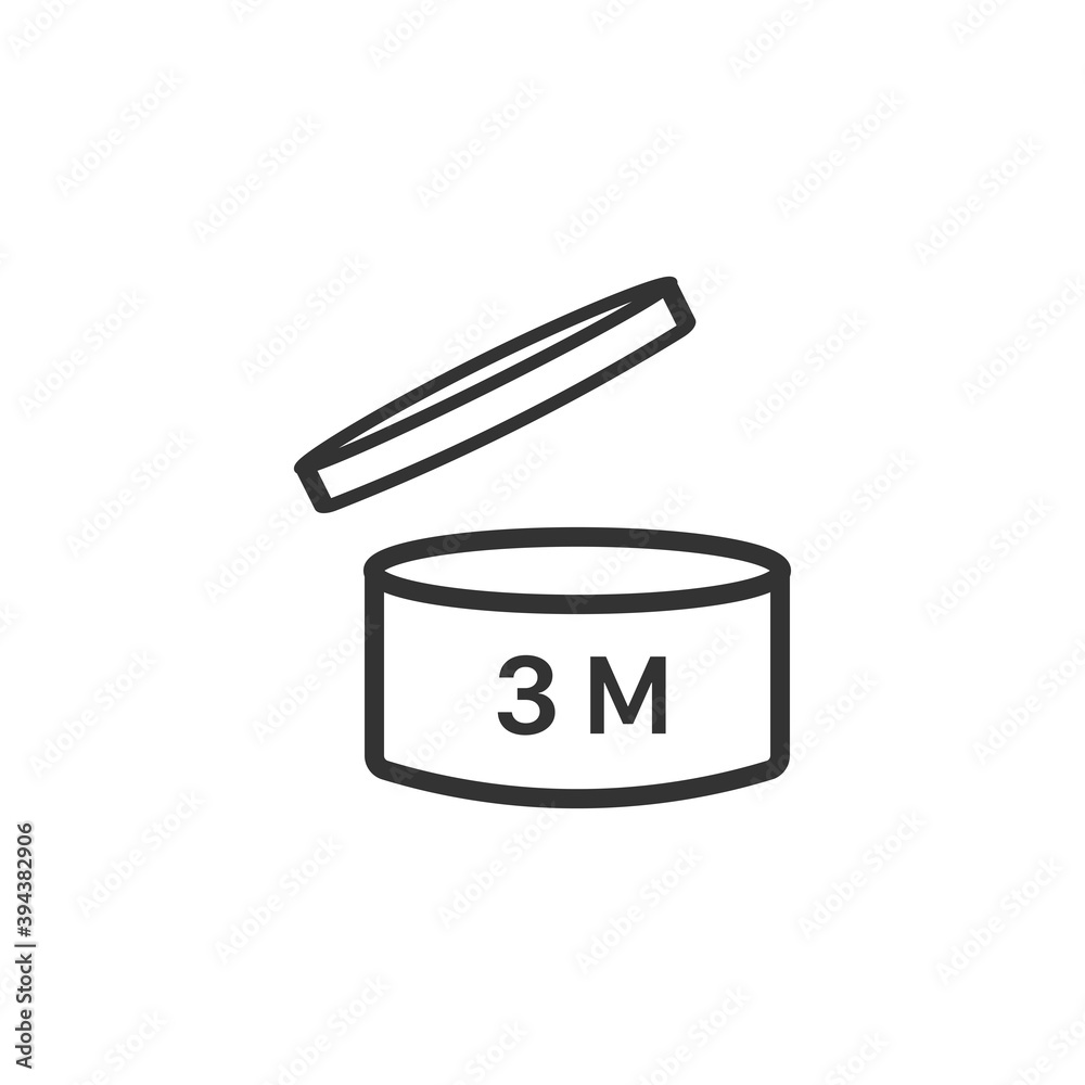 Expiration date 3 months icon. Period after opening symbol modern ...