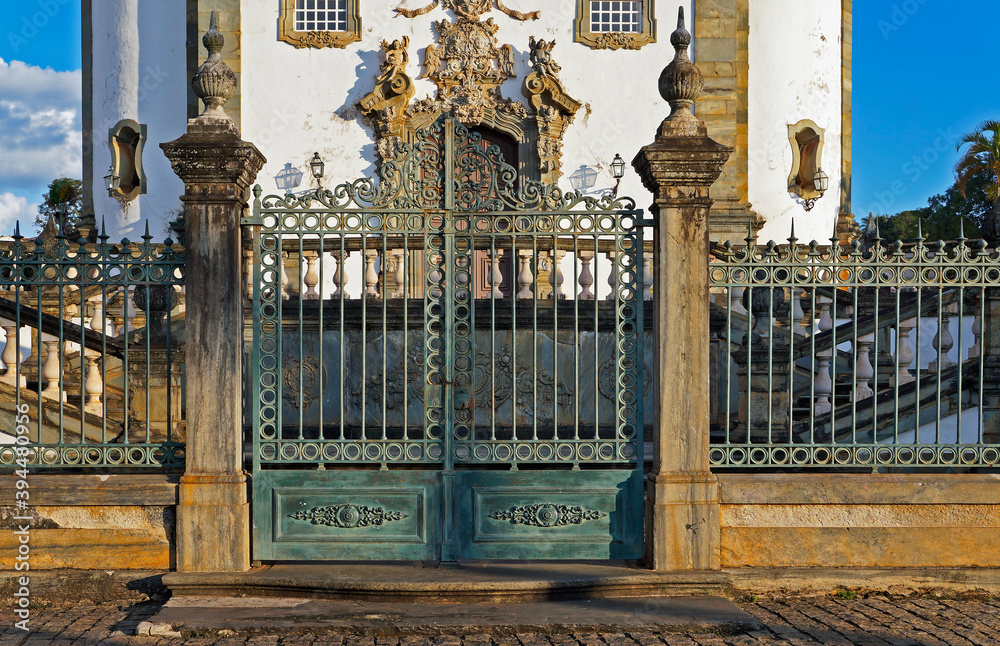 Ancient church gate, Sao Joao del Rei, Brazil Stock Photo | Adobe Stock