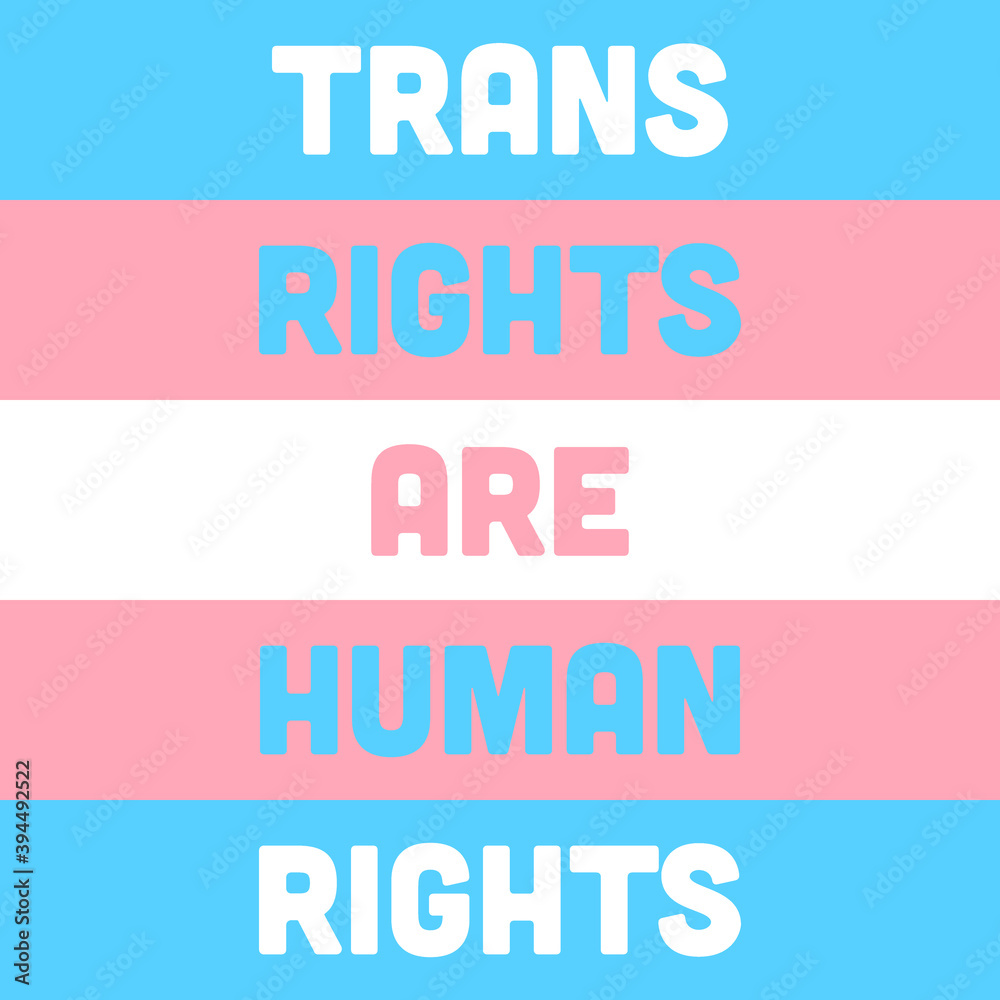 Trans Rights Are Human Rights. Transgender Awareness Week 2020. Typography Text Banner or Social ...
