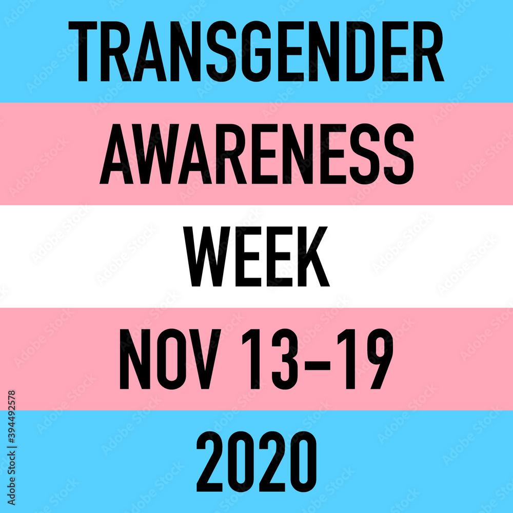 Transgender Awareness Week November 13 - 19, 2020. Trans Pride Flag ...