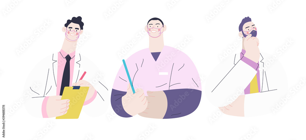 Medical insurance -best doctors -modern flat vector concept digital ...