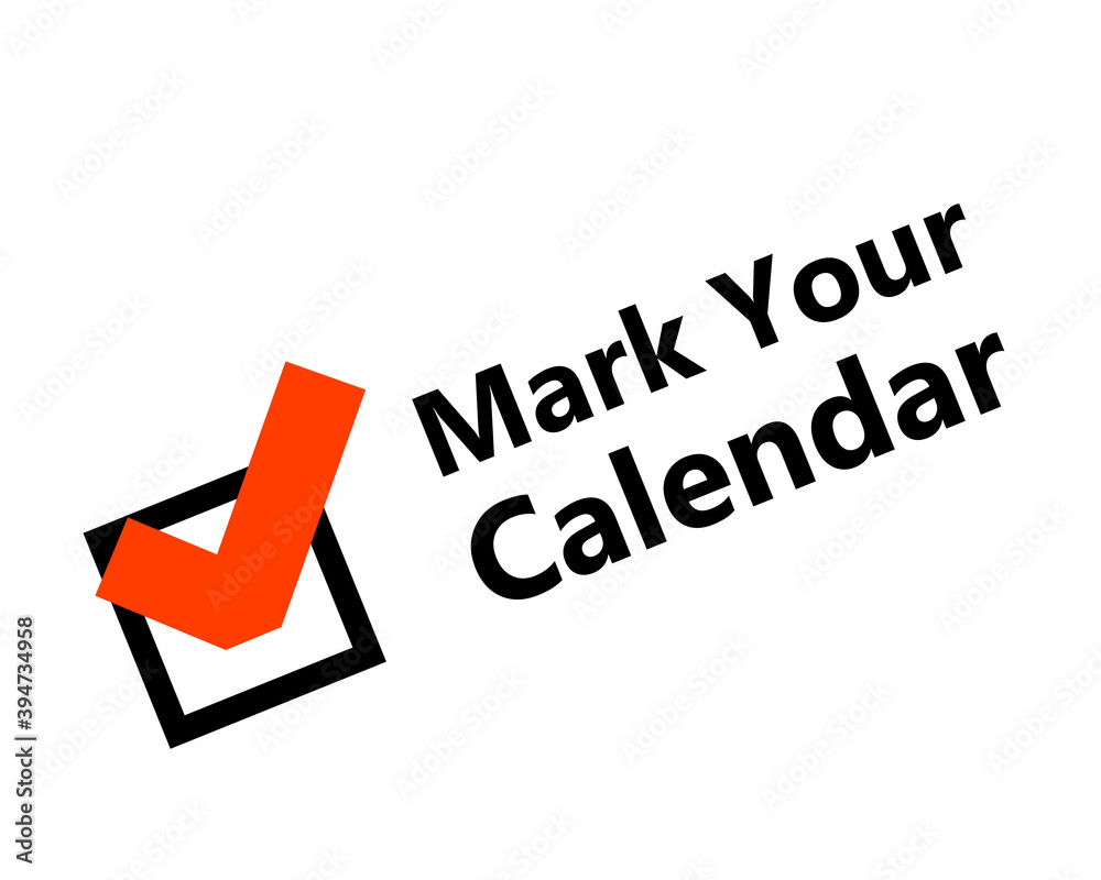 Mark Your Calendar design. Clipart image. Stock Vector | Adobe Stock