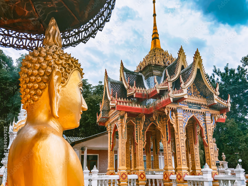 Small Temple wat in doi inthanon national park in Chiang Mai province ...