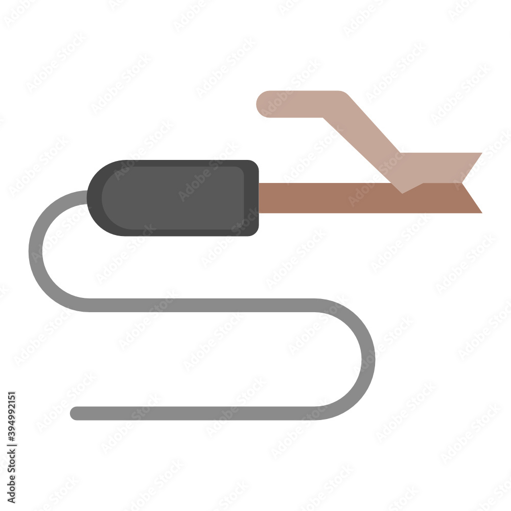 Ground Cable Concept, Work Clamp earth Wire Vector Color Icon Design ...