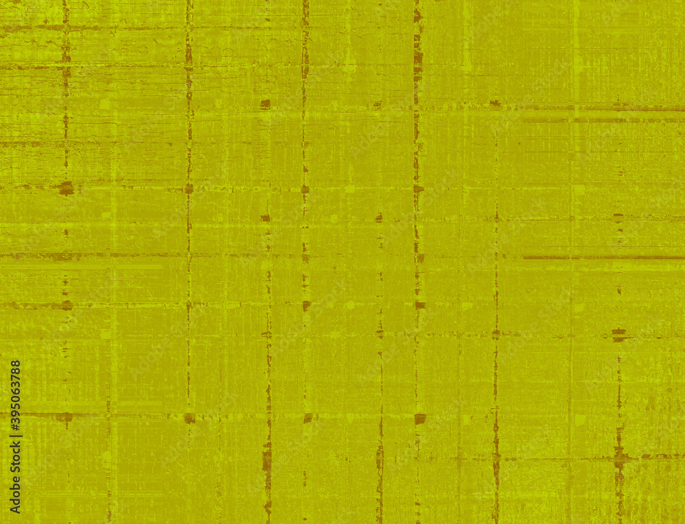 Yellow one-color background with square and dark inserts. Template for ...