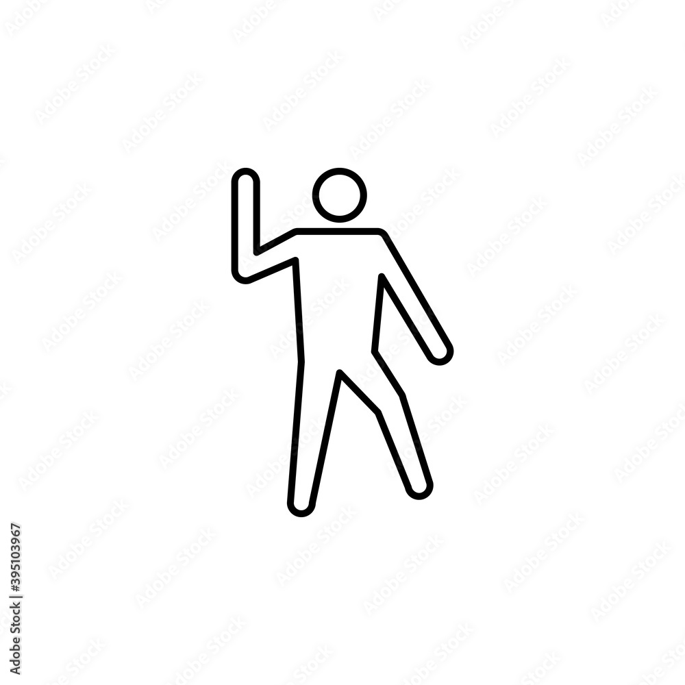 kumite, karate line icon. Signs and symbols can be used for web, logo ...