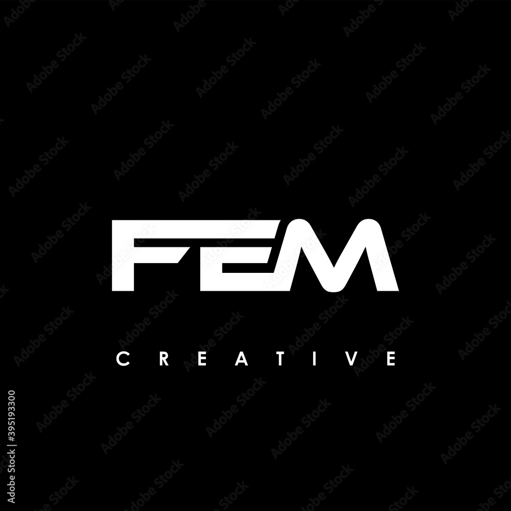 FEM Logo Design Template Vector Illustration Stock Vector | Adobe Stock