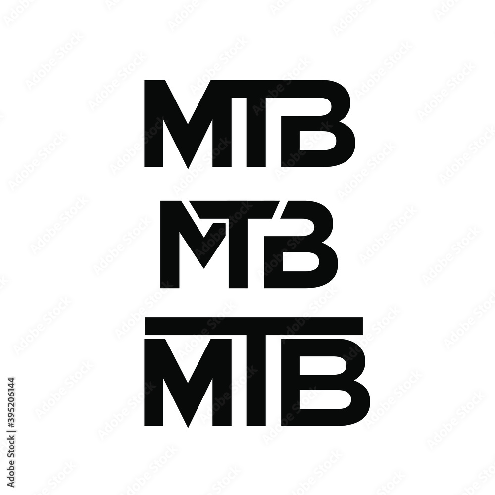 mtb monogram font logo icon design Stock Vector | Adobe Stock
