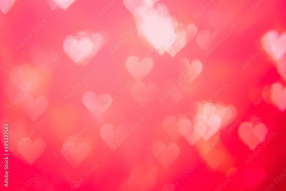 Red heat passionate and glamour bright bokeh Valentines day background ...