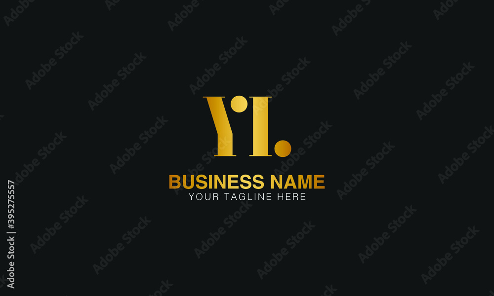 YL Y L initial based letter typography logo design vector image Stock ...