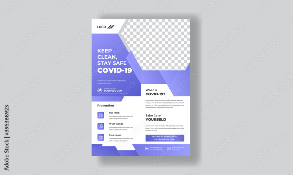 Stay home stay safe promotion flyer poster design, Editable COVID 19 ...