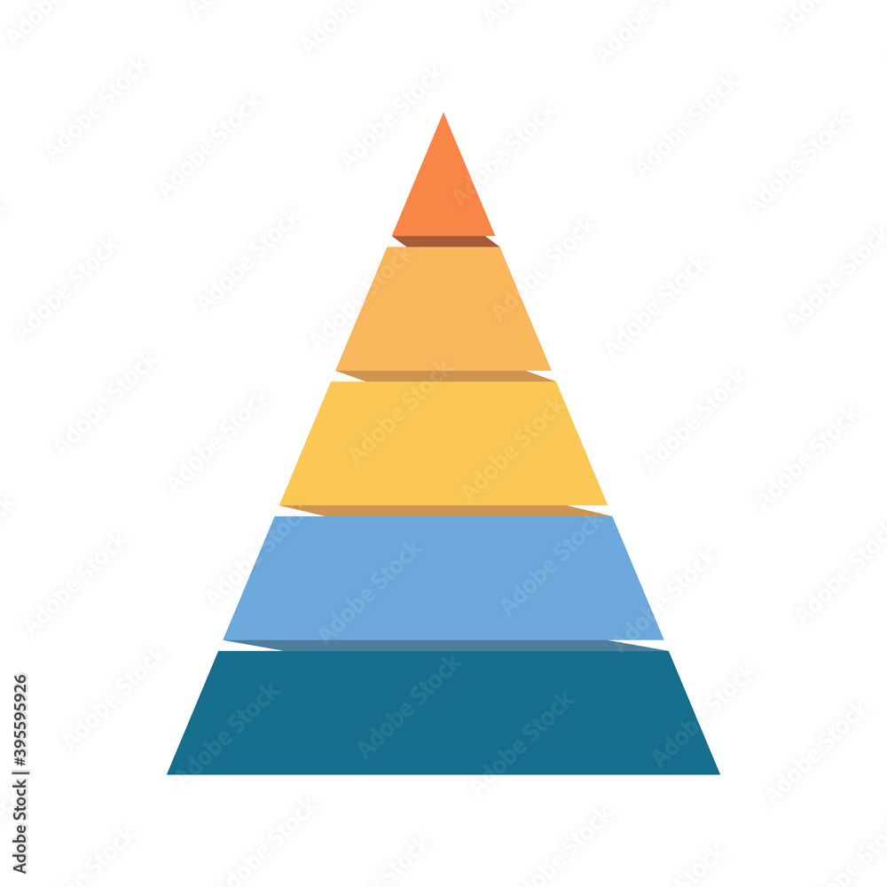 Pyramid Infographic, funnel pyramid business infographic with 5 charts ...