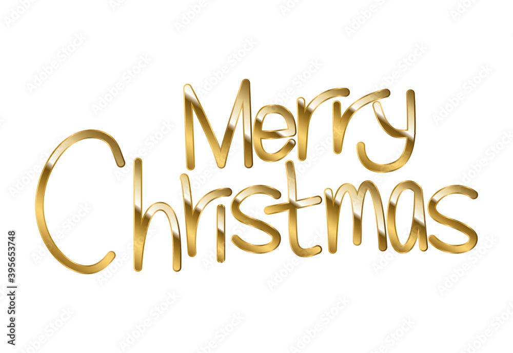 merry christmas in gold lettering over white background Stock Vector ...