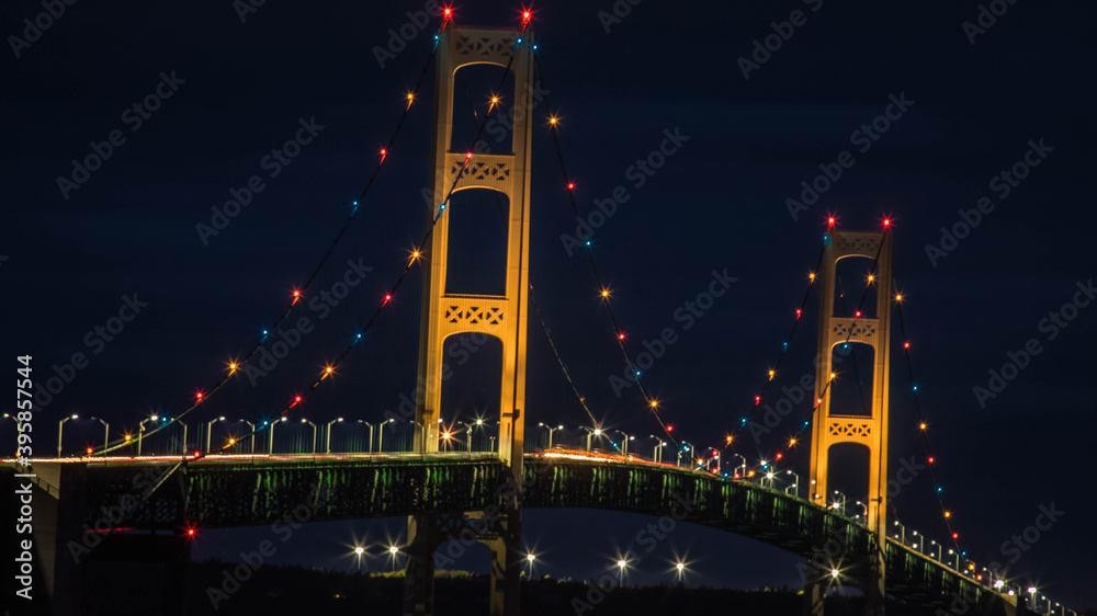 The Mackinac Bridge connects Michigan's two peninsulas. Since 1957 ...