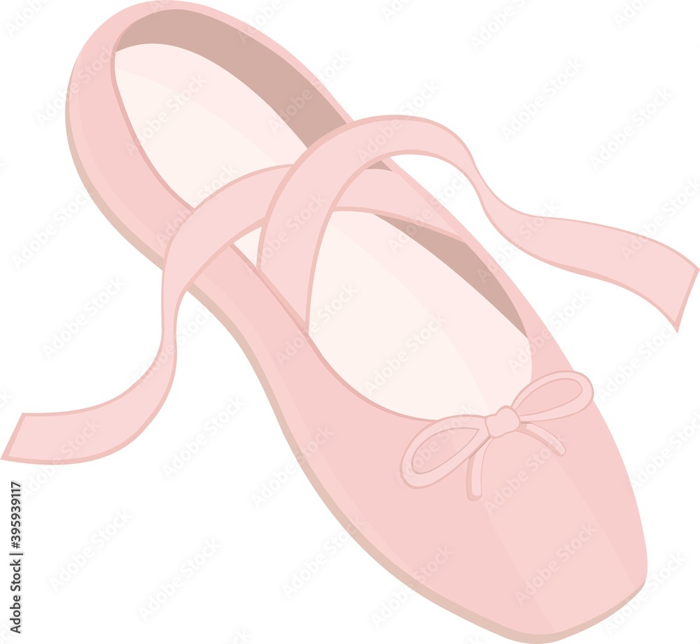 Vector illustration of ballet shoe emoticon Stock Vector | Adobe Stock