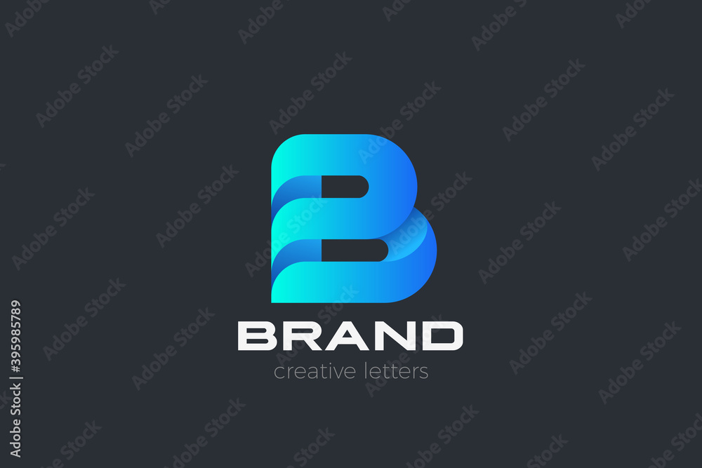 Letter B Logo design Corporate Business Technology vector template ...