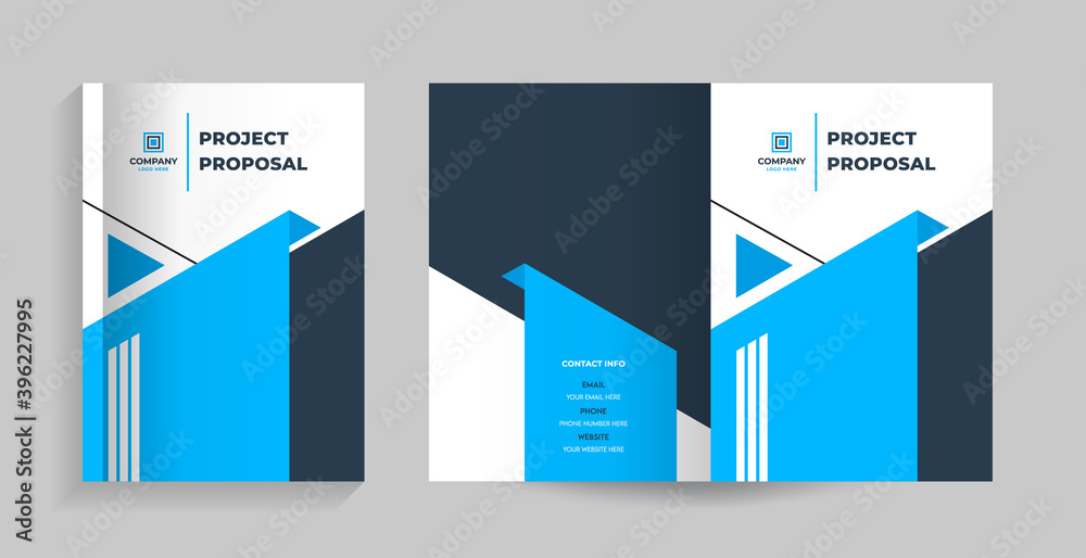 template layout design with cover page for company profile, annual ...