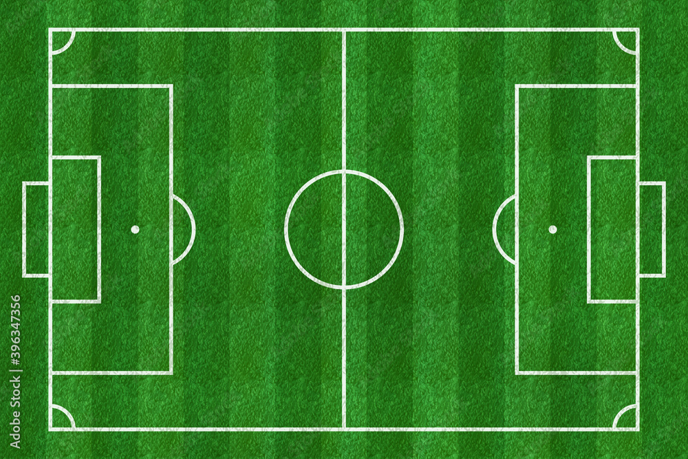 Soccer field. Football stadium. Background of green grass painted with ...