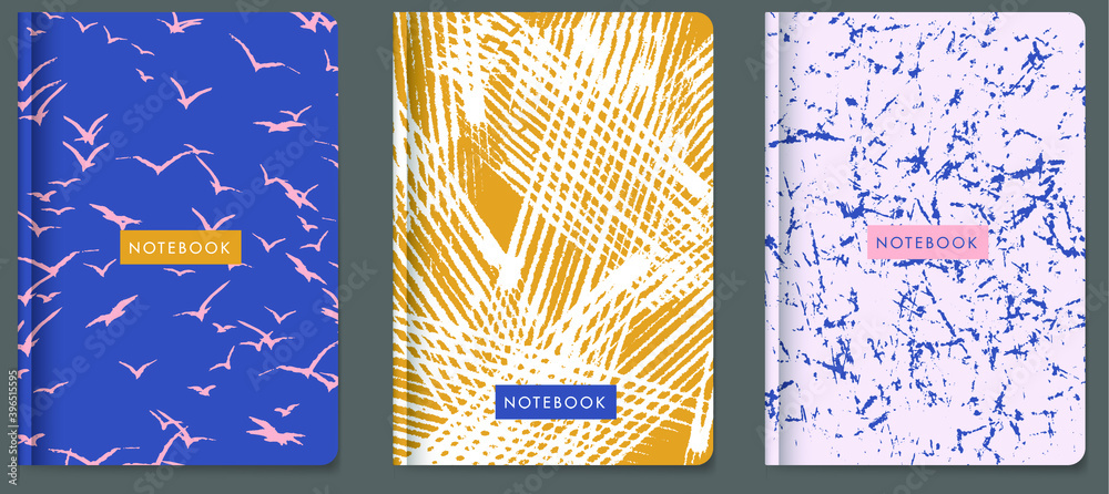 Universal abstract textures. Suitable for covers of exercise books ...