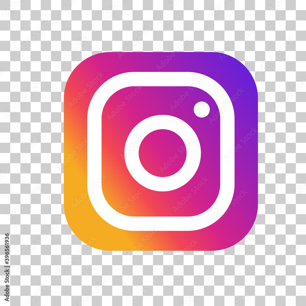 gradient instagram logo on a transparent background, vector editorial ...