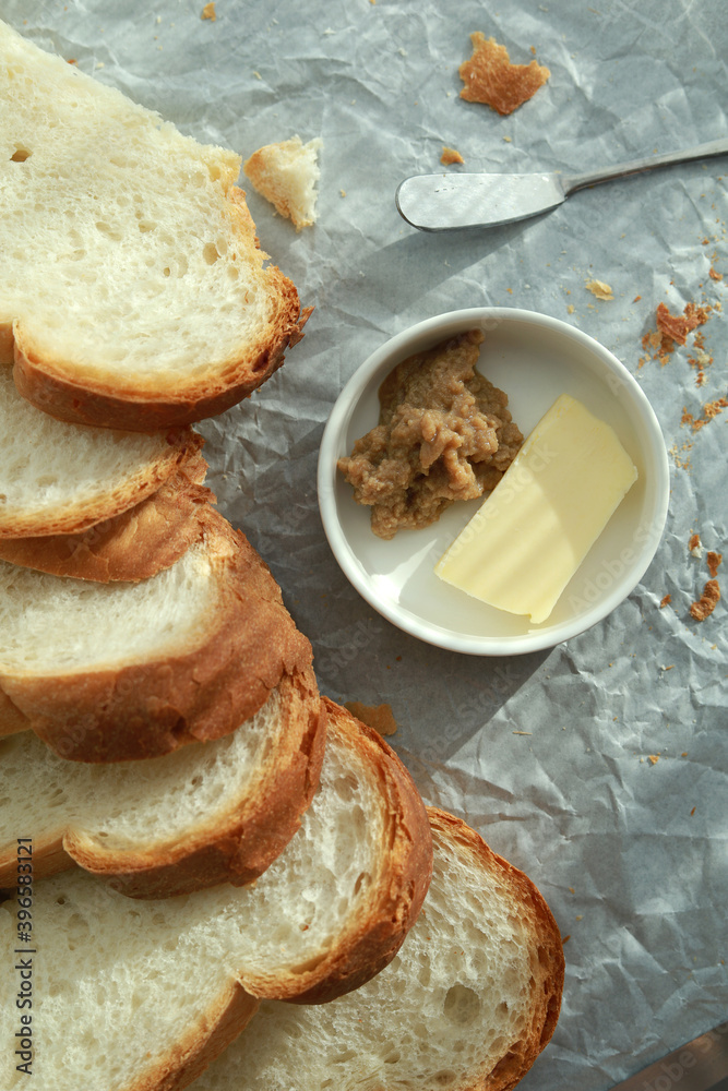 Nanyang Style Toasted Bread Kaya And Butter On Table, Famous Malaysian ...