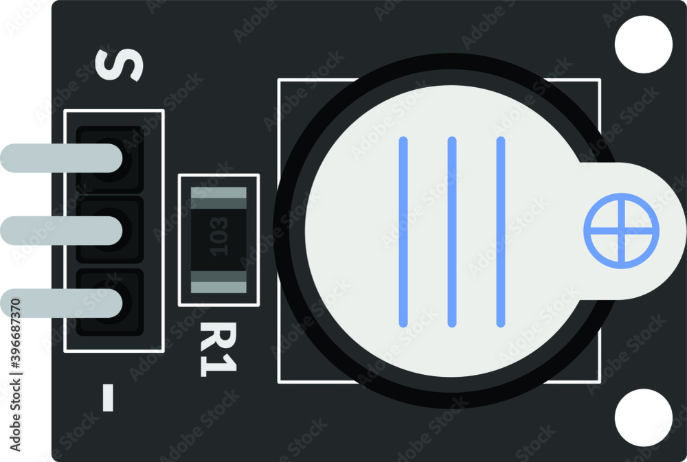 Electronics component top view illustration suitable for schematic ...