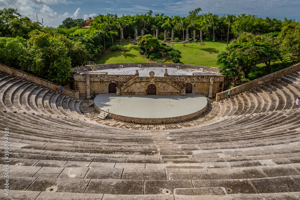 Steps in the amphitheater is a landmark of the Dominican Republic ...