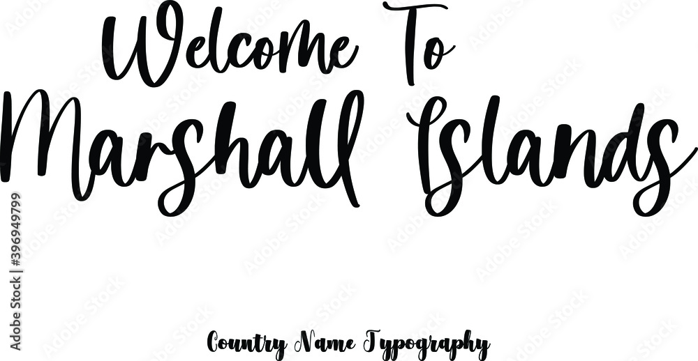 Stock-Vektorgrafik „Welcome To Marshall Islands Country Name Cursive ...