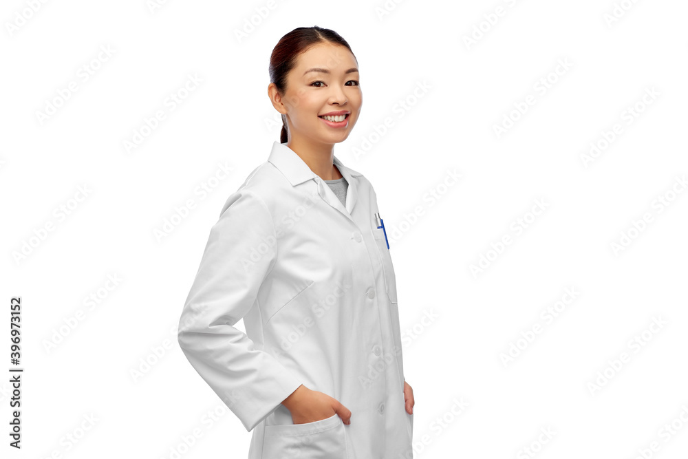 medicine, profession and healthcare concept - happy smiling asian ...